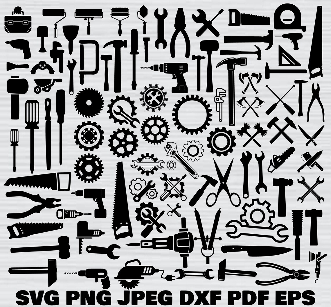 Mega Tools Svg Bundle, Tools Clipart, Tools Svg Cut Files for Cricut ...