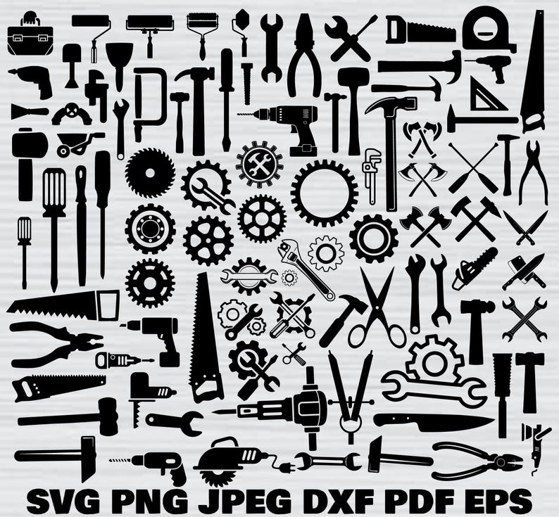 Mega Tools Svg Bundle, Tools Clipart, Tools Svg Cut Files for Cricut ...