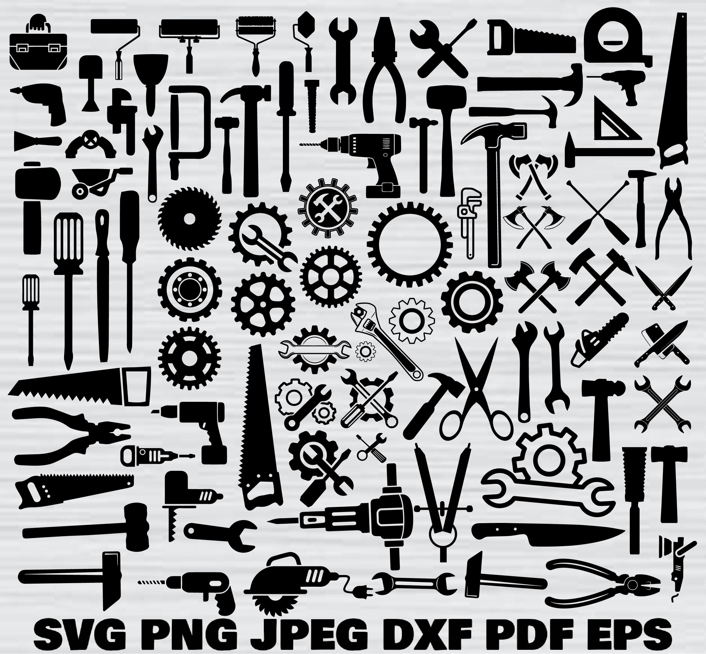 Mega Tools Svg Bundle, Tools Clipart, Tools Svg Cut Files for Cricut ...