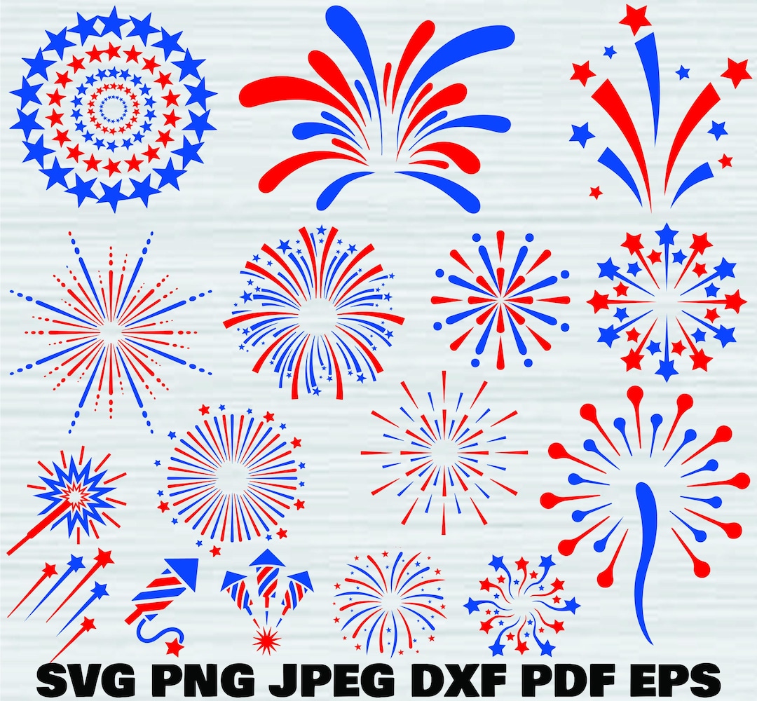 Fireworks Svg Bundle, Fireworks Png Bundle Birthday Fireworks Svg ...