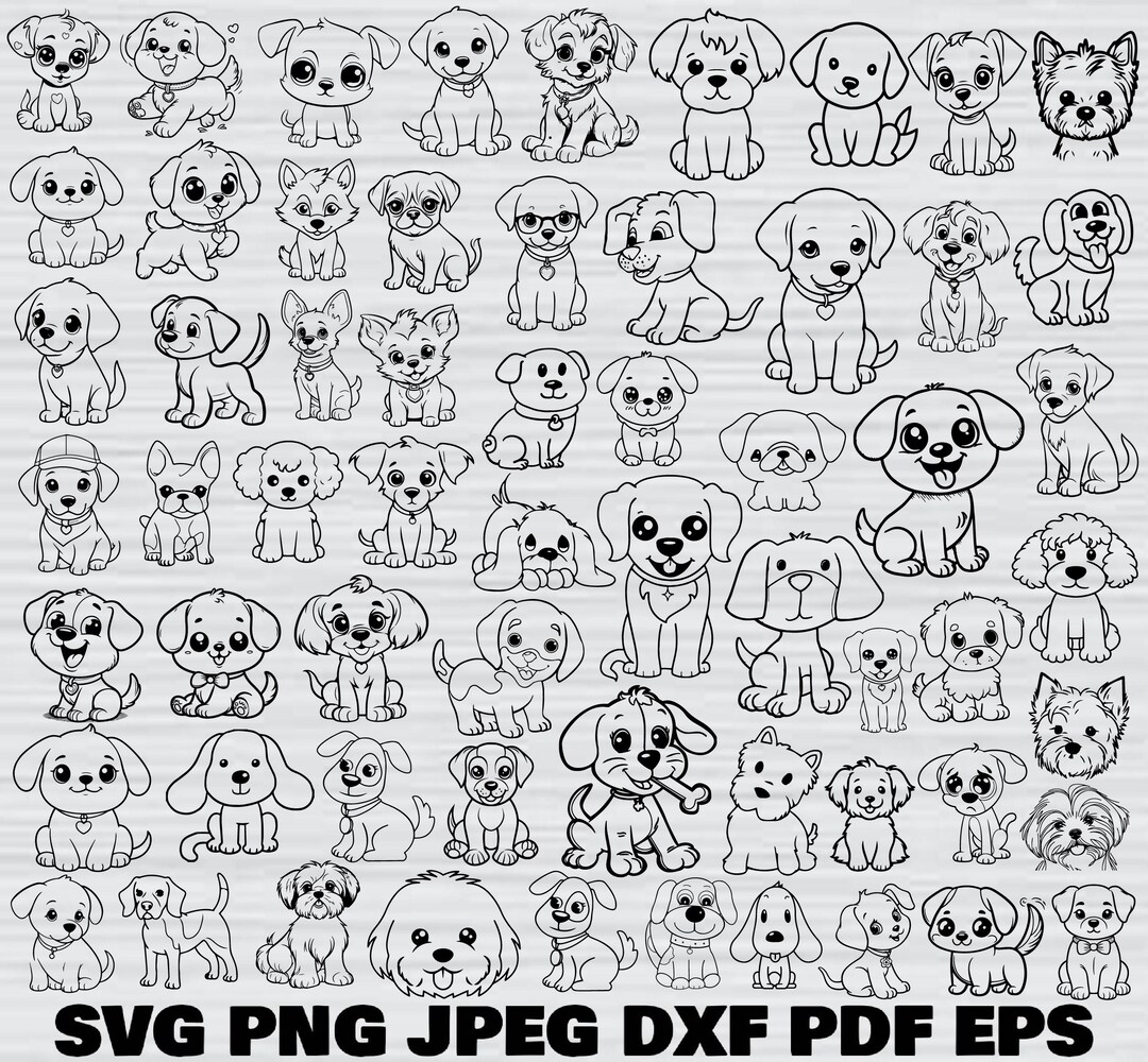 Dog Svg Bundle, Dog Clipart, Dog Silhouette, Dog Vector, Dogs Cut Files ...