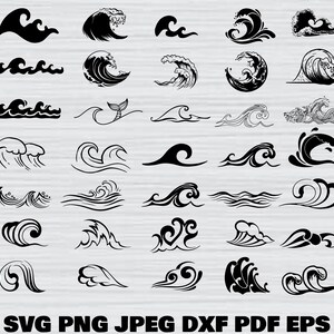 Wave Svg Bundle, Waves Svg, Summer Svg, Waves Cut Files for Circut ...