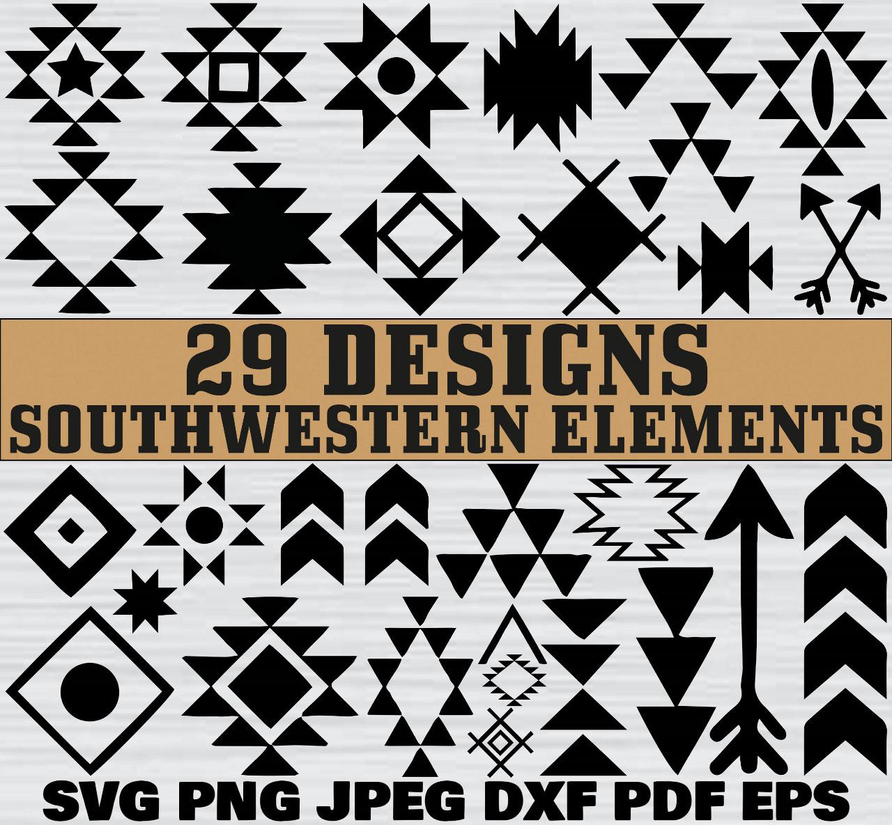 Southwestern Elements Svg Bundle, Aztec Svg Bundle, Aztec Svg Bundle ...