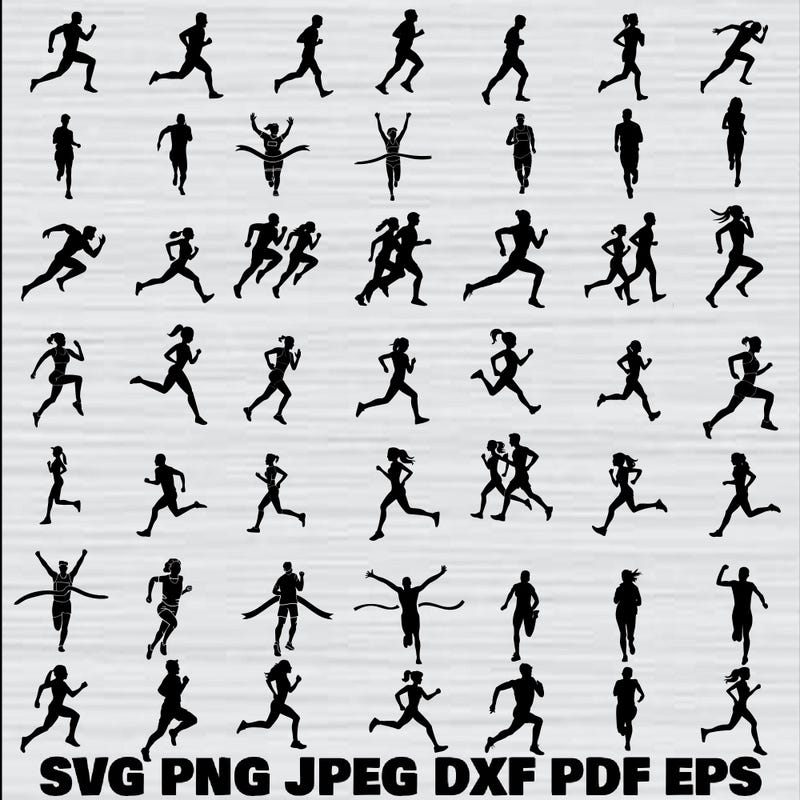 Running Svg - Etsy