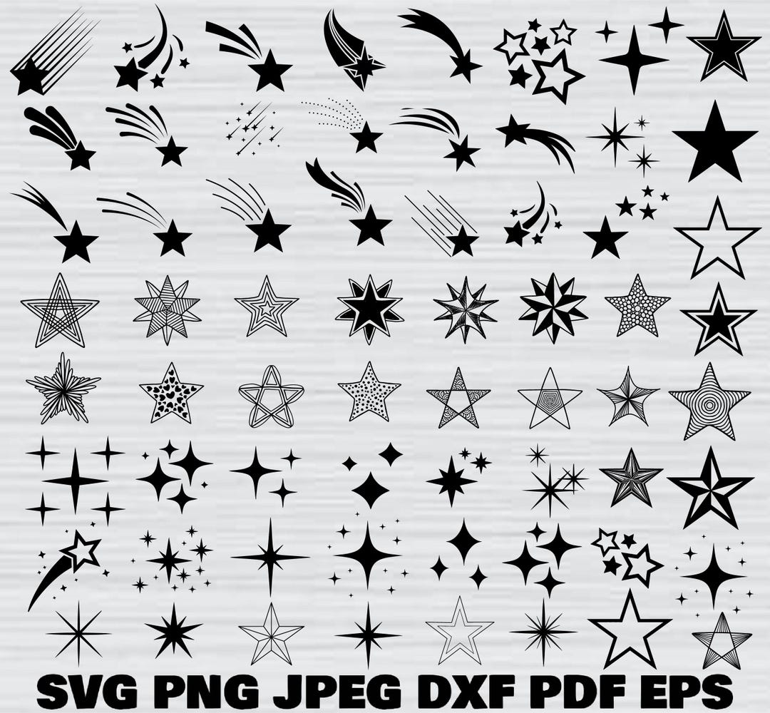Stars Svg Bundle, , Christmas Star Svg, Shinning Star Svg, Twinkle ...