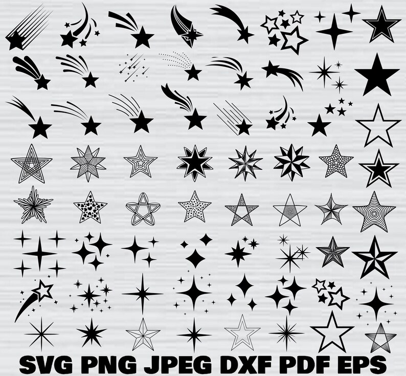 Stars Svg Bundle, , Christmas Star Svg, Shinning Star Svg, Twinkle Stars Svg, Star Clipart ...