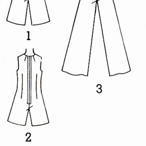 1960s Simplicity 8146 sz 8 B31.5 Misses Jumpsuit Pantdress Mini Culotte ...