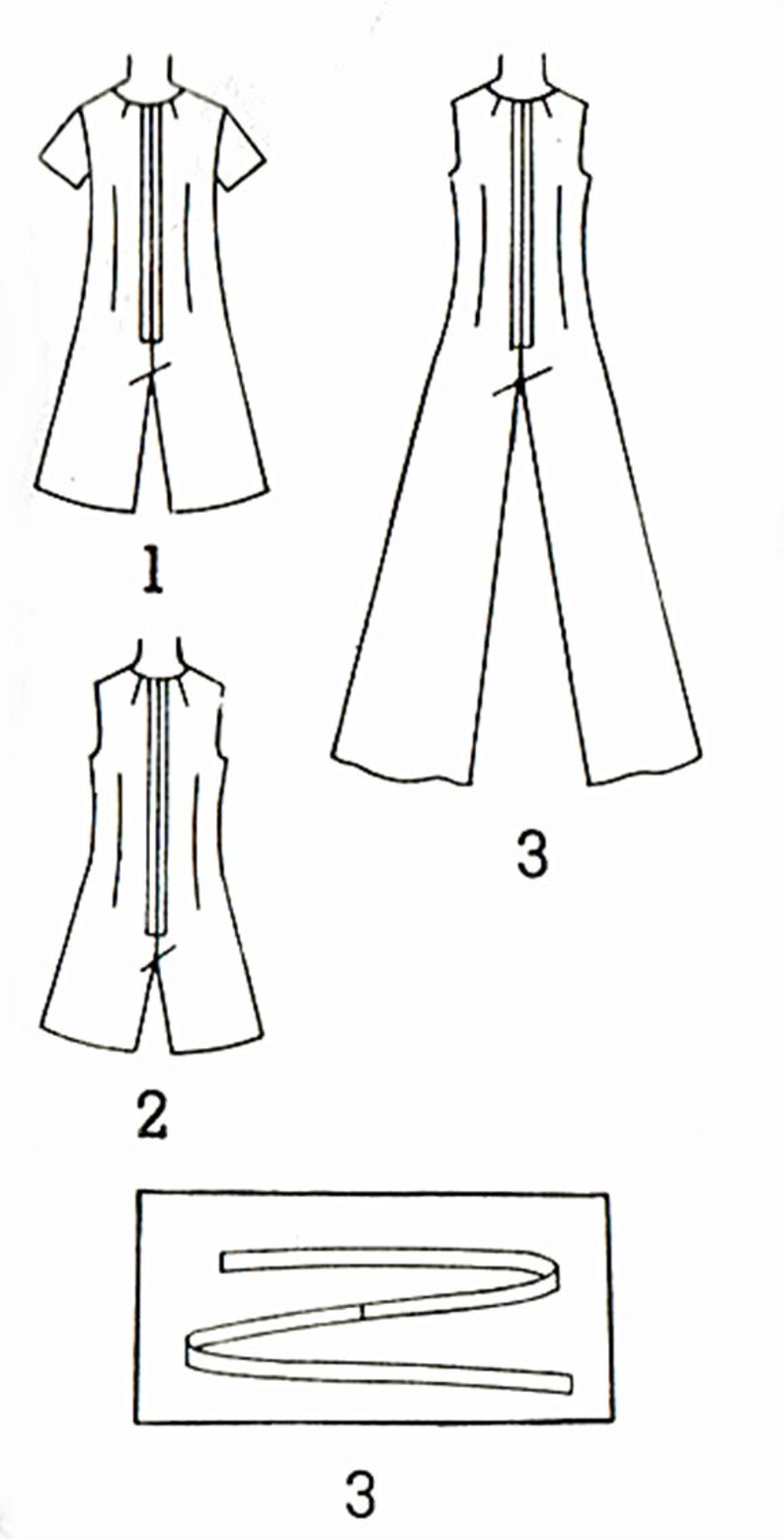 1960s Simplicity 8146 sz 8 B31.5 Misses Jumpsuit Pantdress Mini Culotte ...