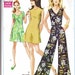 1960s Simplicity 8146 sz 8 B31.5 Misses Jumpsuit Pantdress Mini Culotte ...