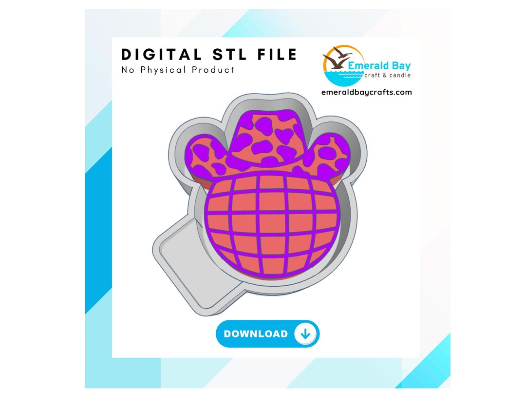 Mirror Ball Cowboy Hat STL File, Freshie Blank, Mold Housing, 3D ...