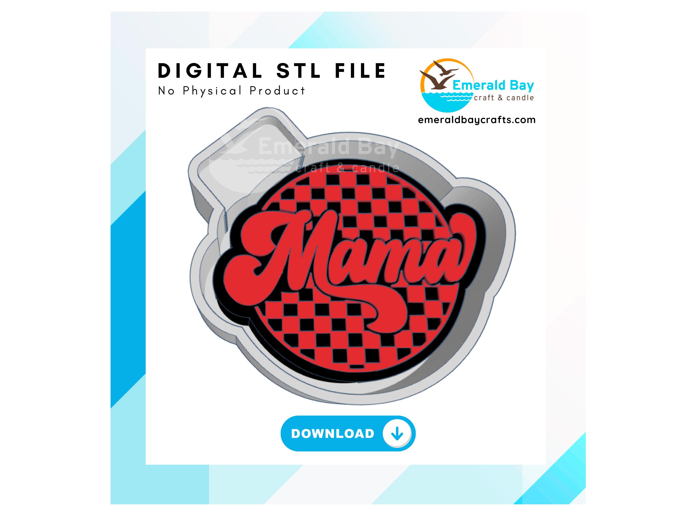 Mama Checkerboard STL File, Freshie Blank, Mold Housing, 3D Printing ...