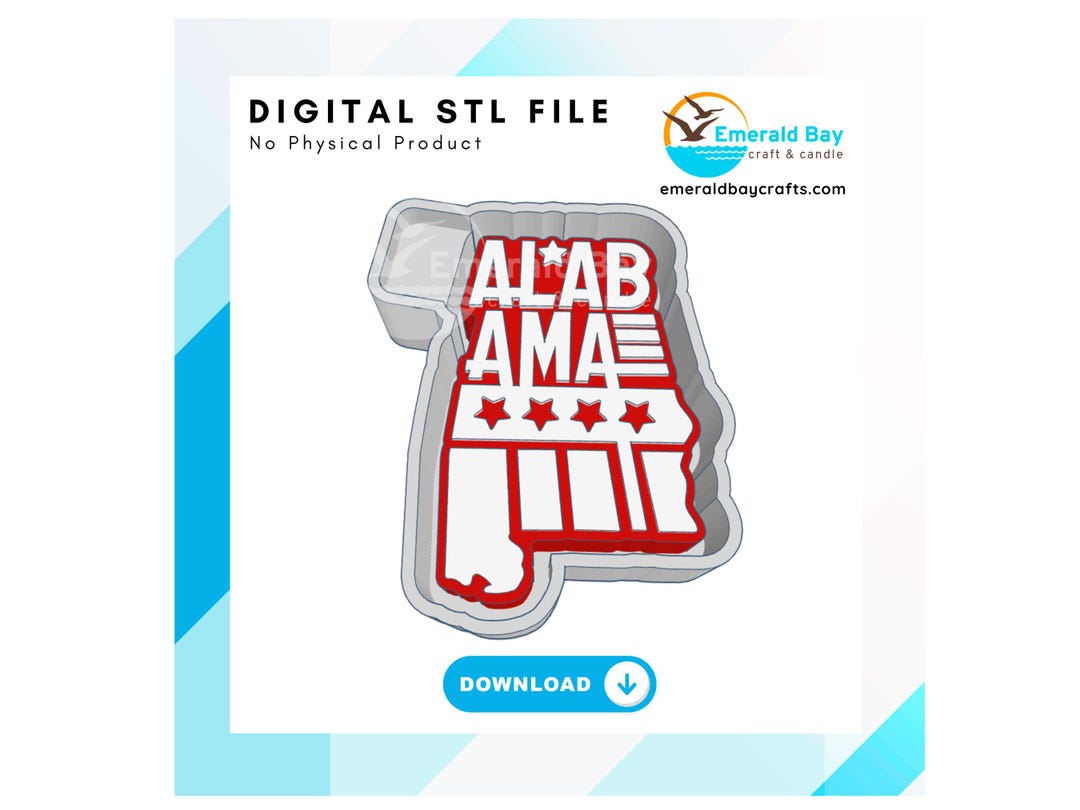 Alabama Freshie STL File, Freshie Blank, Mold Housing, 3D Printing ...