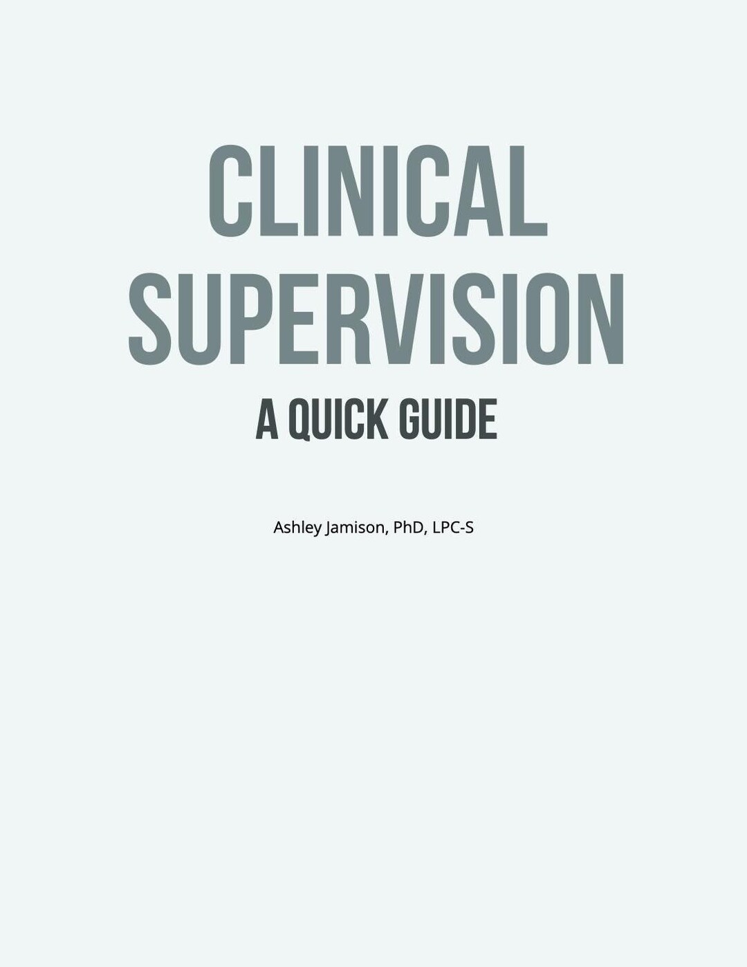 Clinical Supervision: A Quick Guide - Etsy