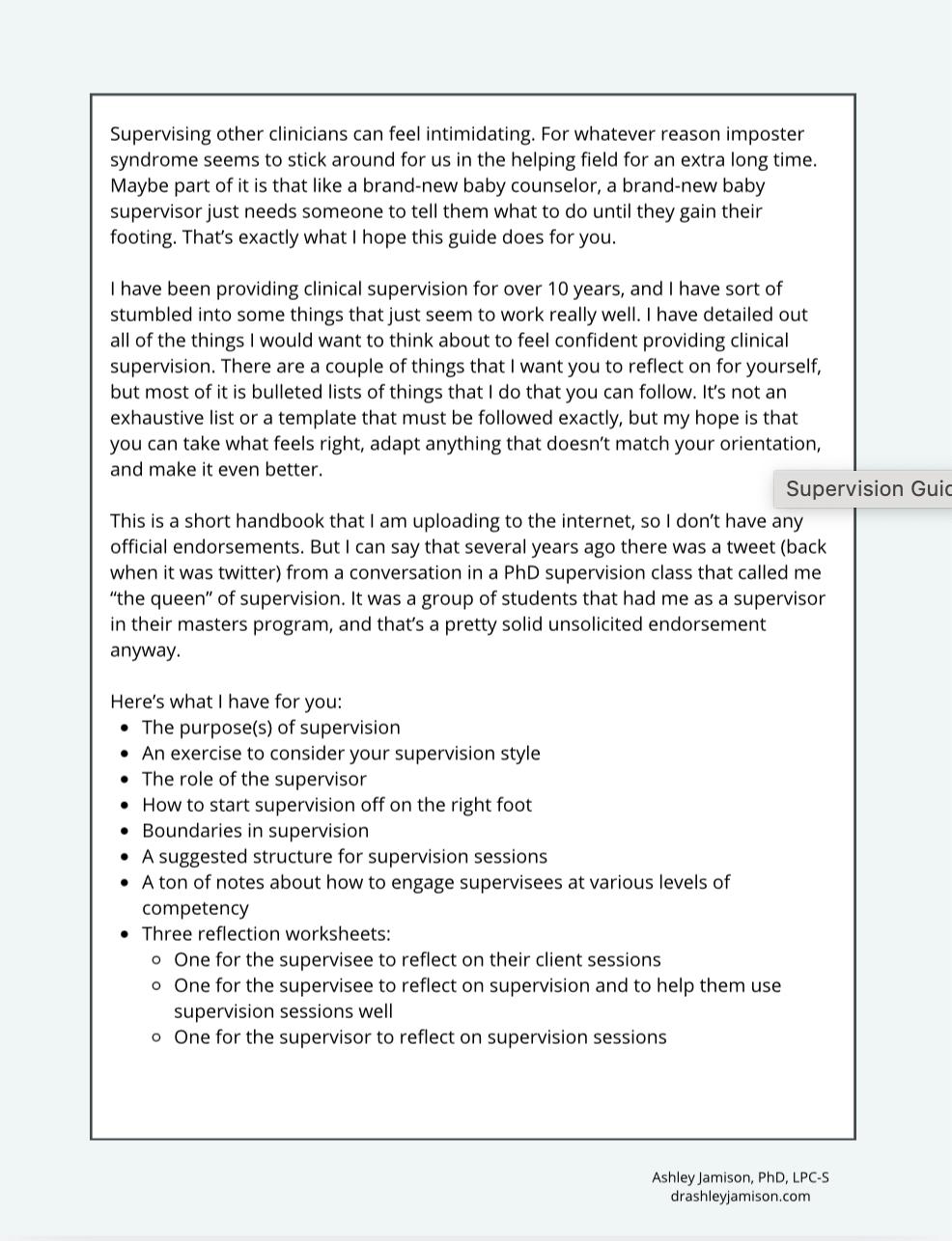 Clinical Supervision: A Quick Guide - Etsy