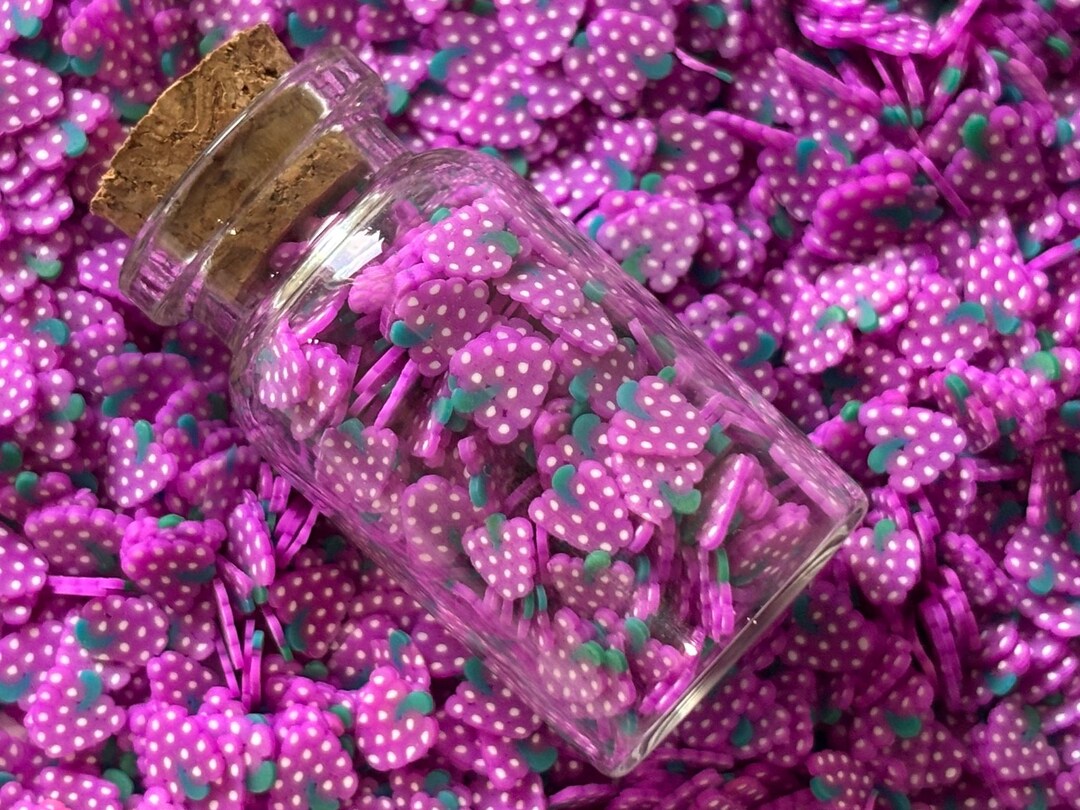 Polymer Clay Purple Grape Slices-diy Hair Glitter/slime/embellishment ...