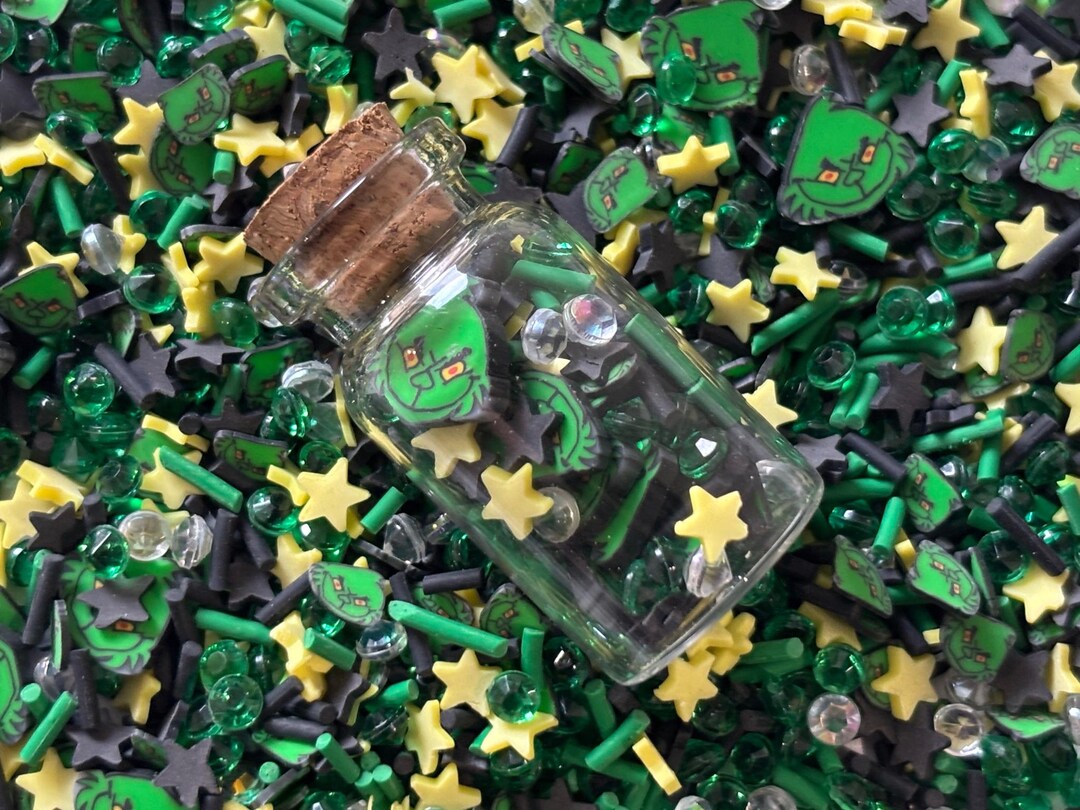 Polymer Clay Green Character Slices-diy Hair Glitter/slime ...