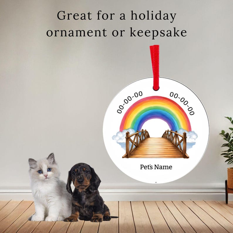 Rainbow Bridge Personalized Pet Memorial Keepsake - Etsy
