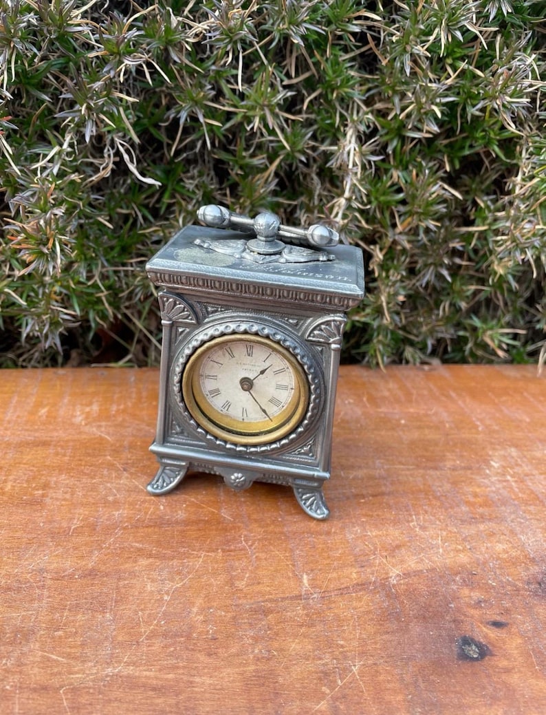 Vintage A E Hotchkiss Parker and Whipple Mini Cast Iron Clock - Etsy