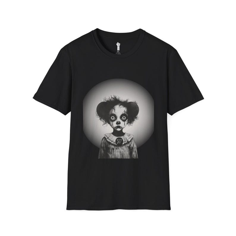 Creepy Child Clown Tshirt , Horror Aesthetic, Vintage Circus, Eerie ...