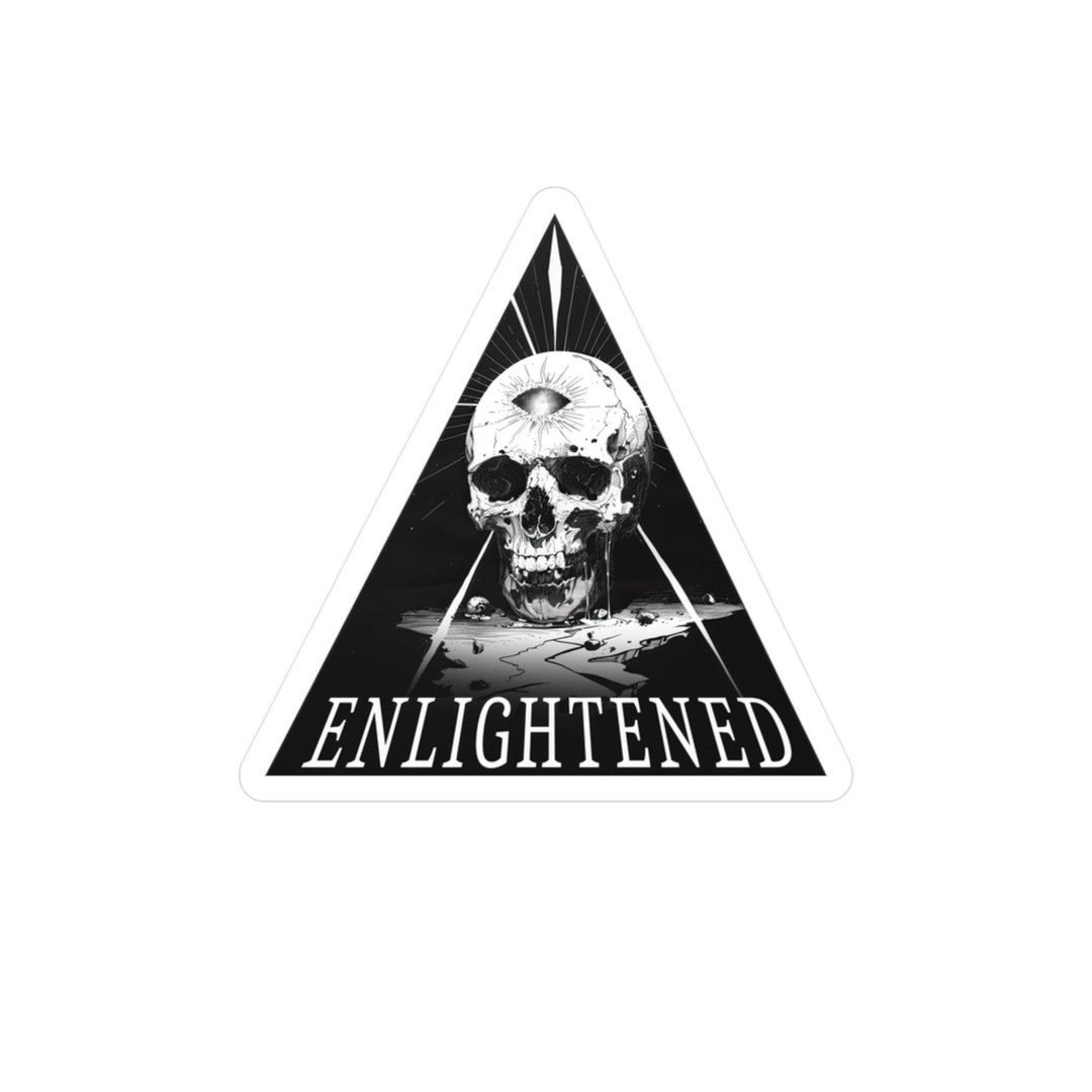 Enlightened Skull Decal, Third Eye Sticker With Radiant Light Beams ...