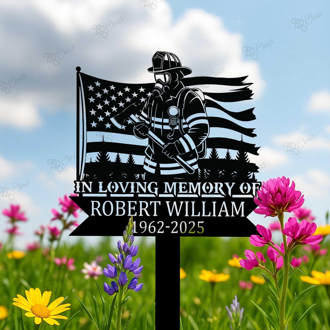 Custom Firefighter Memorial Sign ,firefighter Remembrance Sign ...