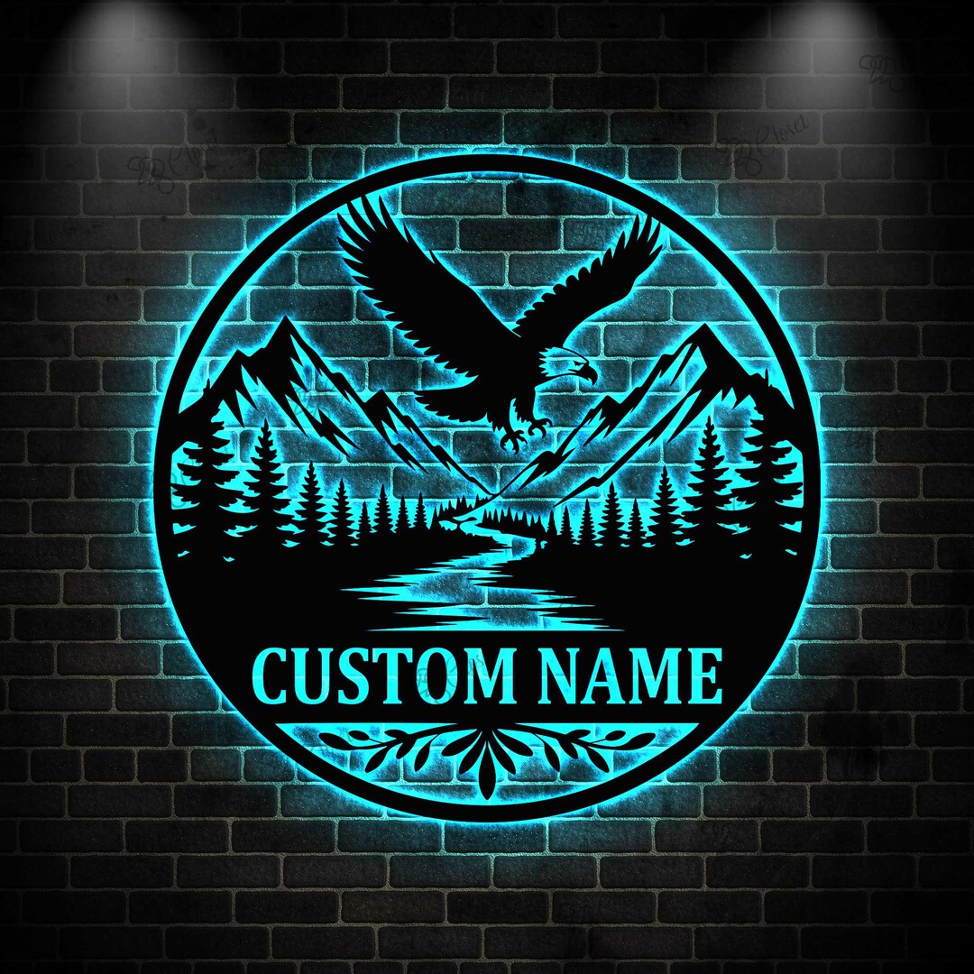 Custom Outdoor Eagle Metal Sign, American Eagle Metal Bird, Metal Eagle ...