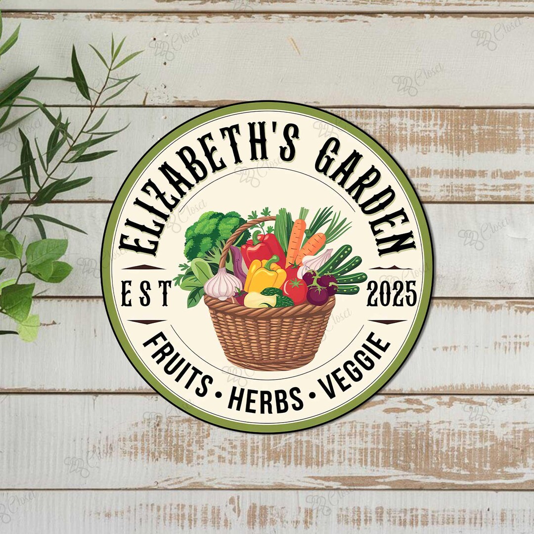 Fresh Veggies Metal Wall Art,custom Colorful Garden Sign,vegetable ...