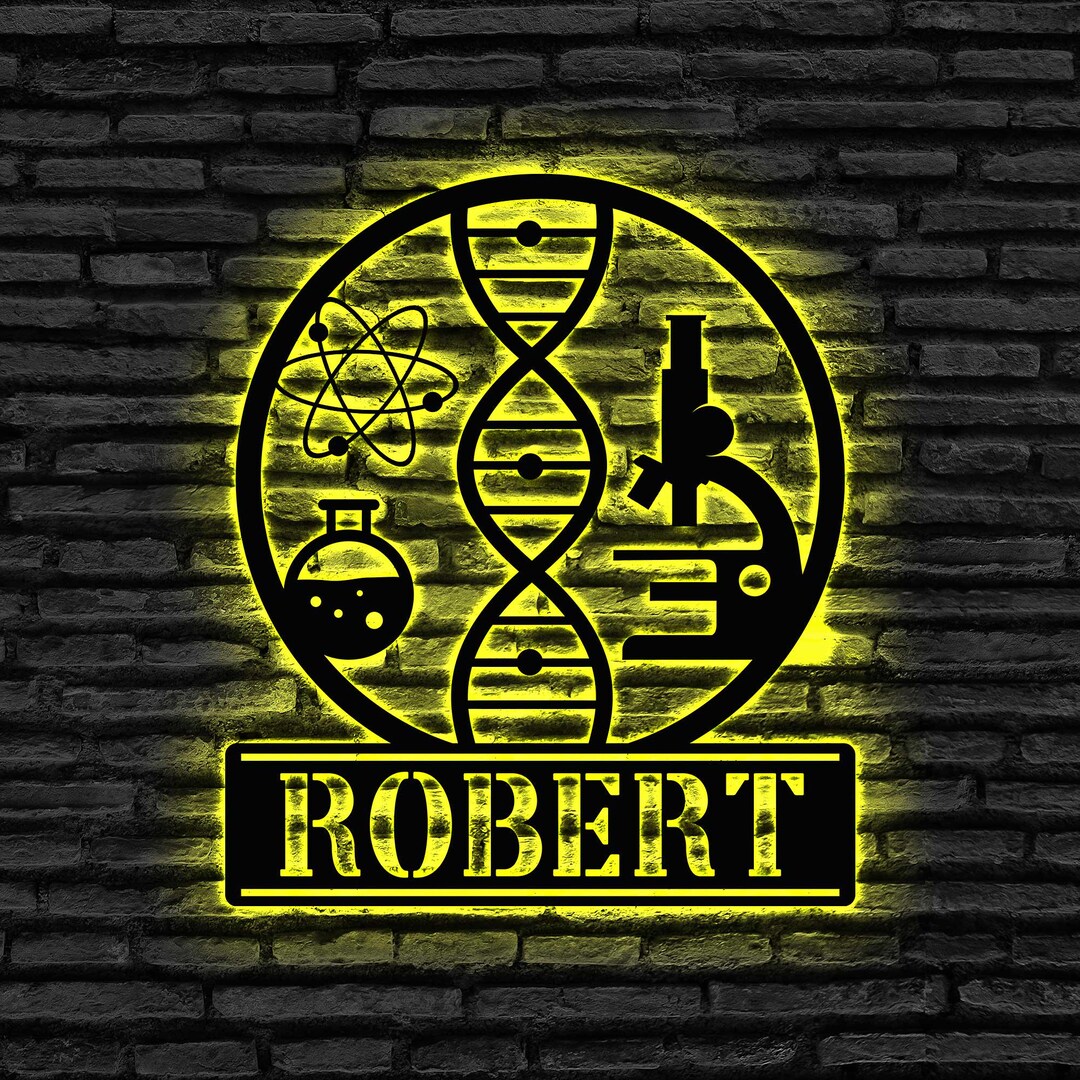 Custom Science LED Sign,scientist LED Wall Light, Custom Name Science ...