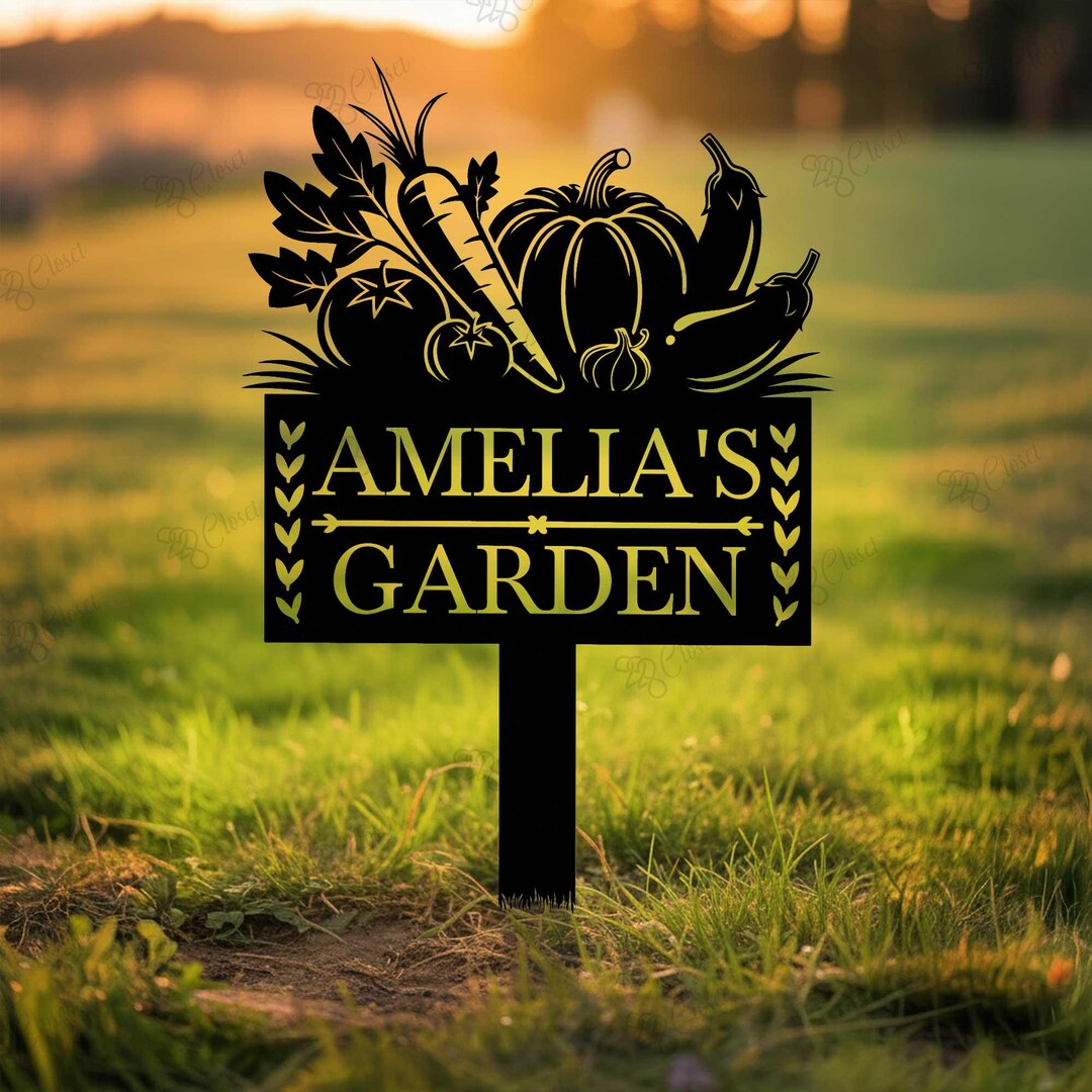 Personalized Vegetable Garden Sign: Custom Vegetable Garden Decor - Etsy