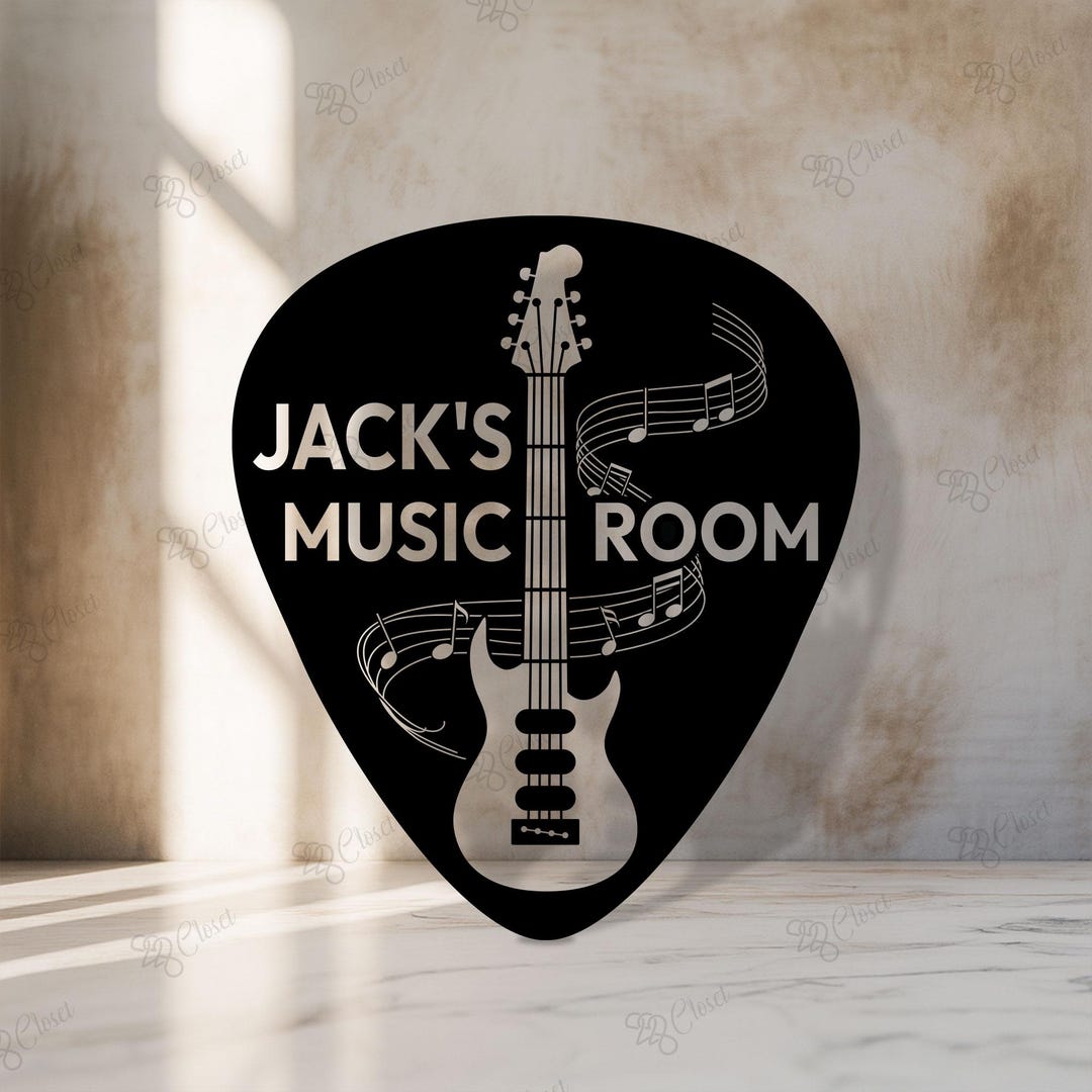 Custom Music Room Wall Art,guitar Music Room Decor,music Room Sign ...