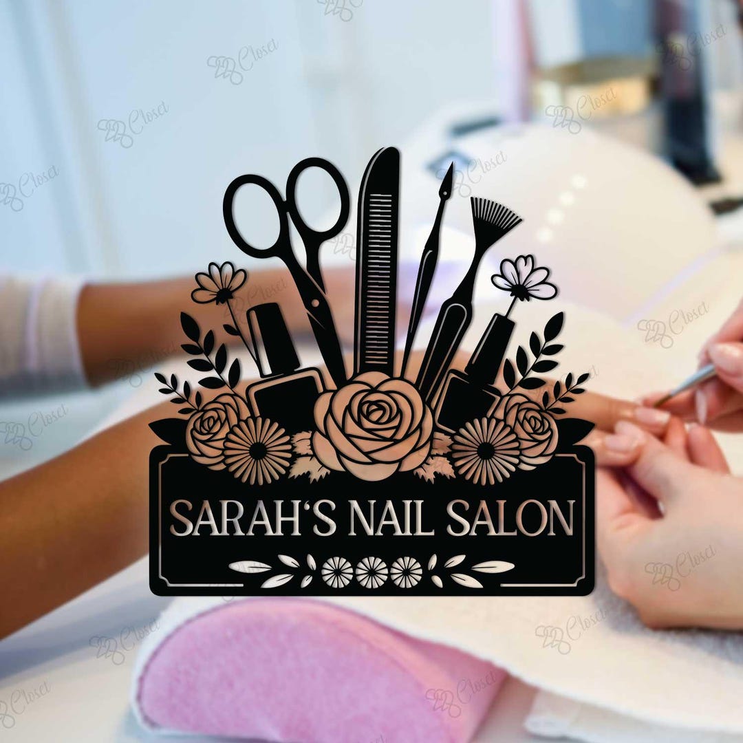 Custom Nail Salon Name Sign,personalized Nail Studio Sign,metal Beauty ...