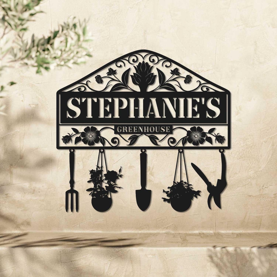 Custom Greenhouse Garden Sign, Metal Greenhouse Sign, Custom Garden ...