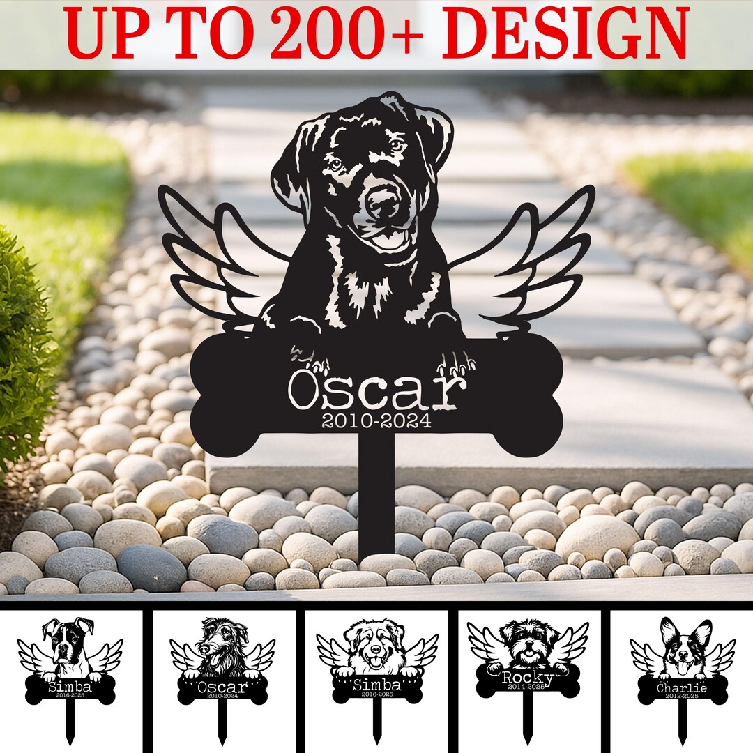 Custom Dog Memorial Yard Sign, Dog Memorial Stake, Dog Loss Gift, Pet ...