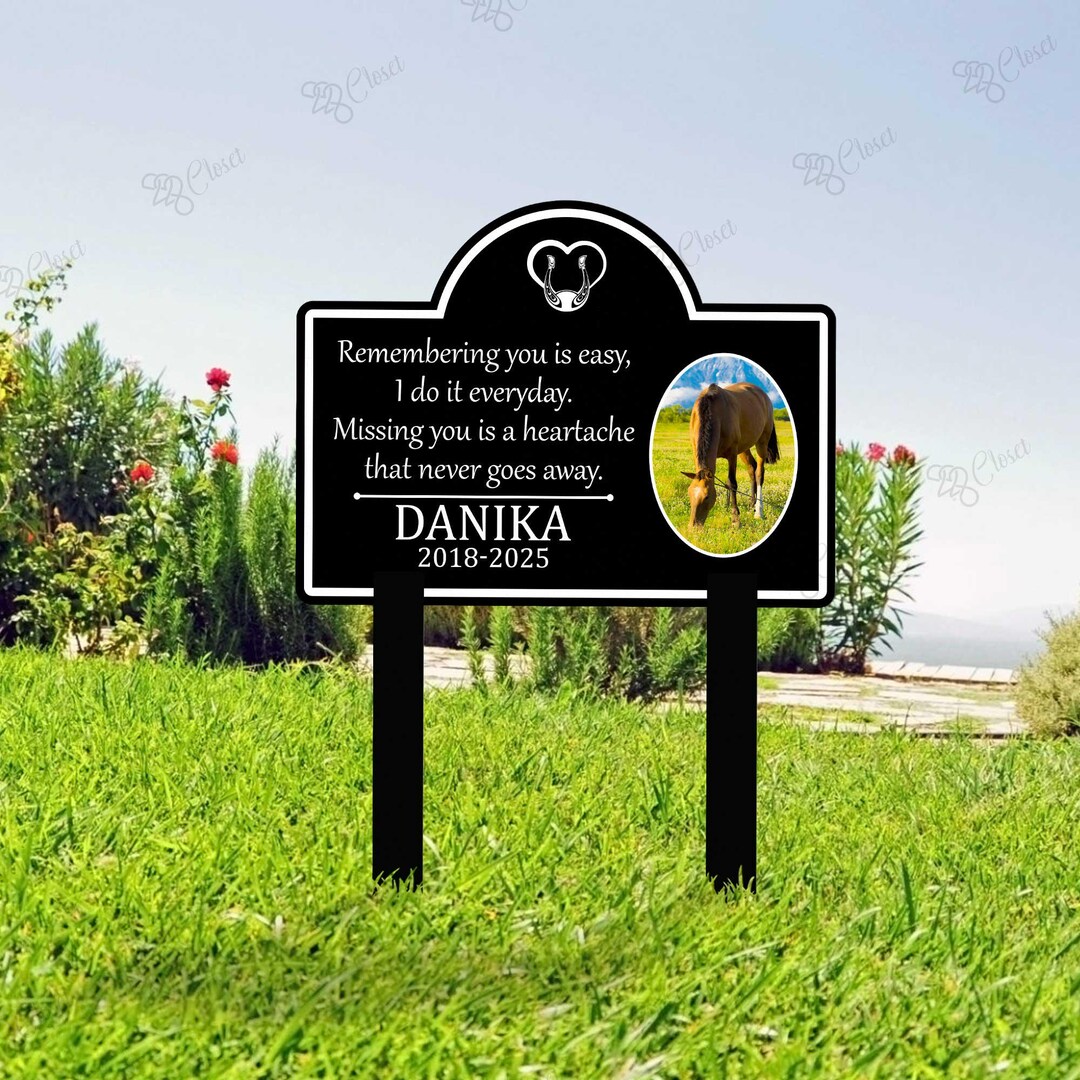 Custom Horse Grave Marker Sign,horse Memorial Sign,horse Loss Memorial ...