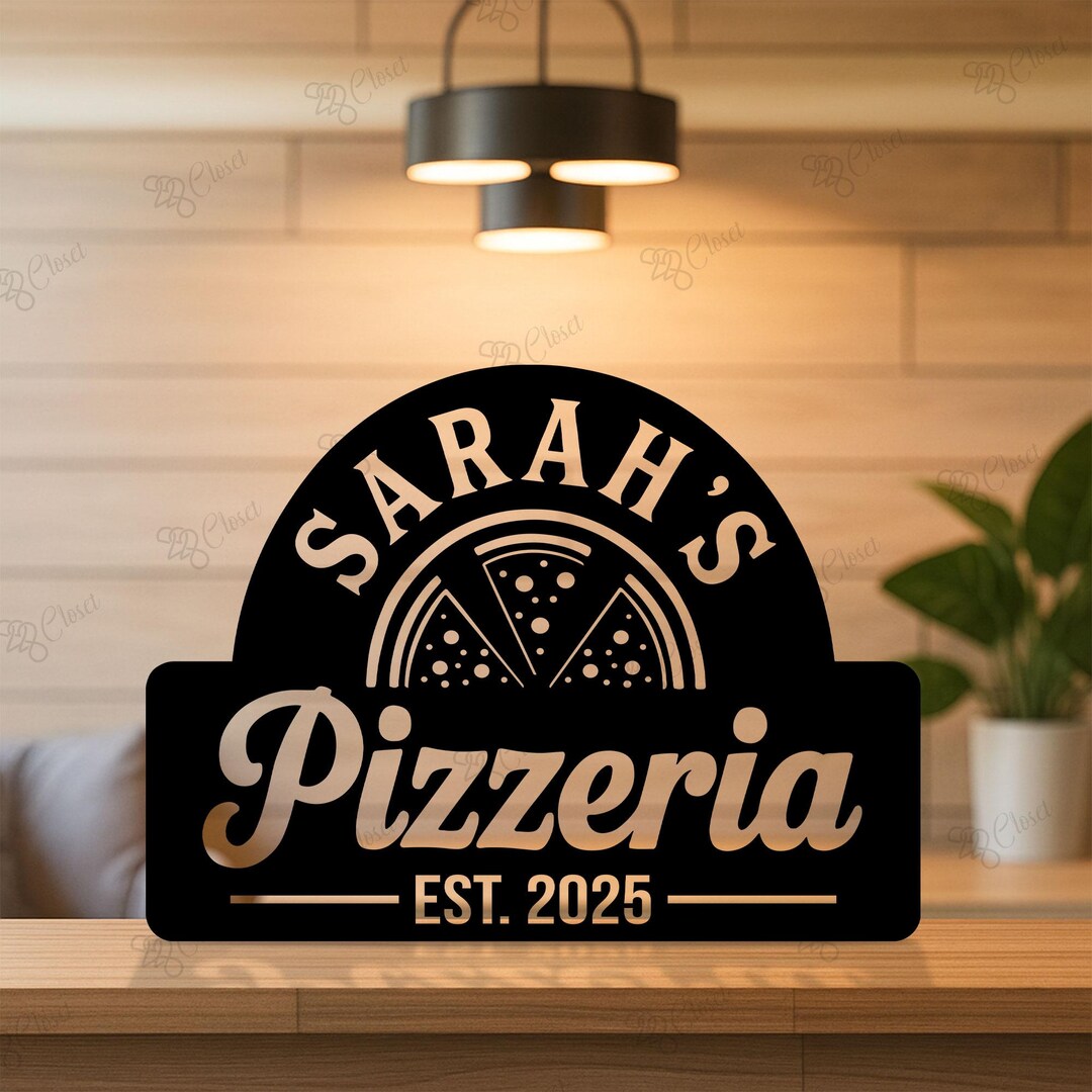 Custom Pizzeria Sign,pizza Shop Sign,pizzeria Metal Sign,pizza Bar Sign ...