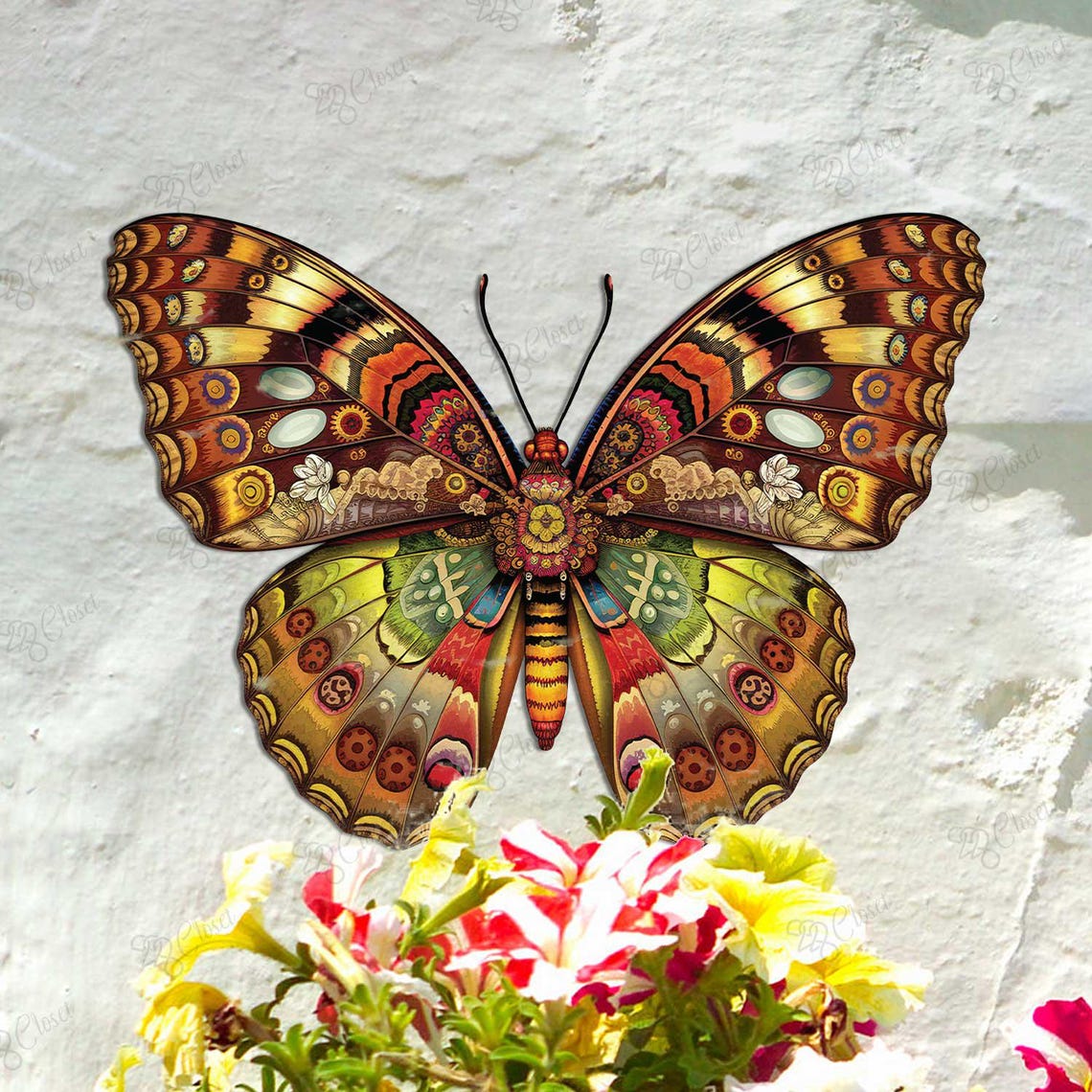 Colorful Metal Butterfly Wall Art,colorful Butterfly Metal Art ...