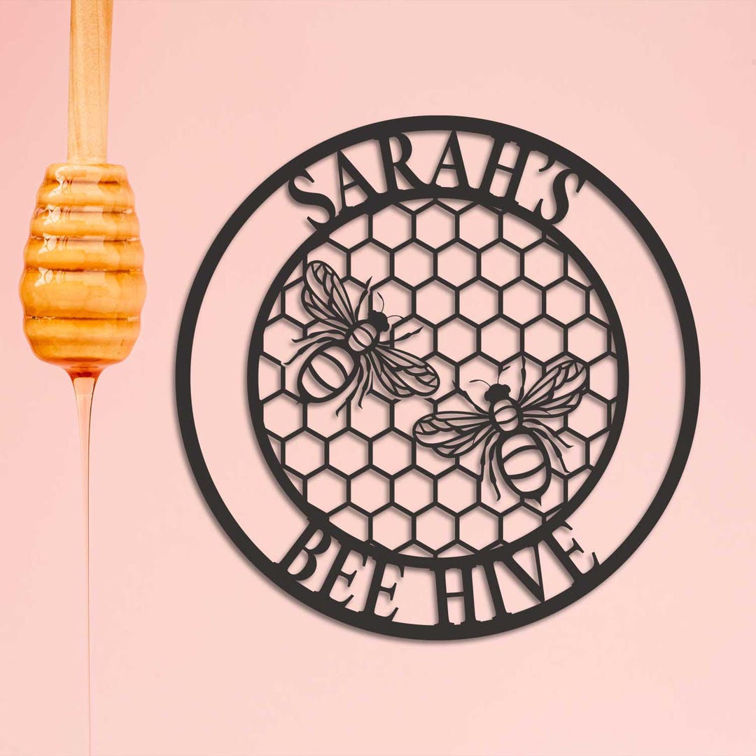 Custom Bee Hive Sign,beekeeper Sign,bee Garden Sign,honey Bee Hive Yard ...