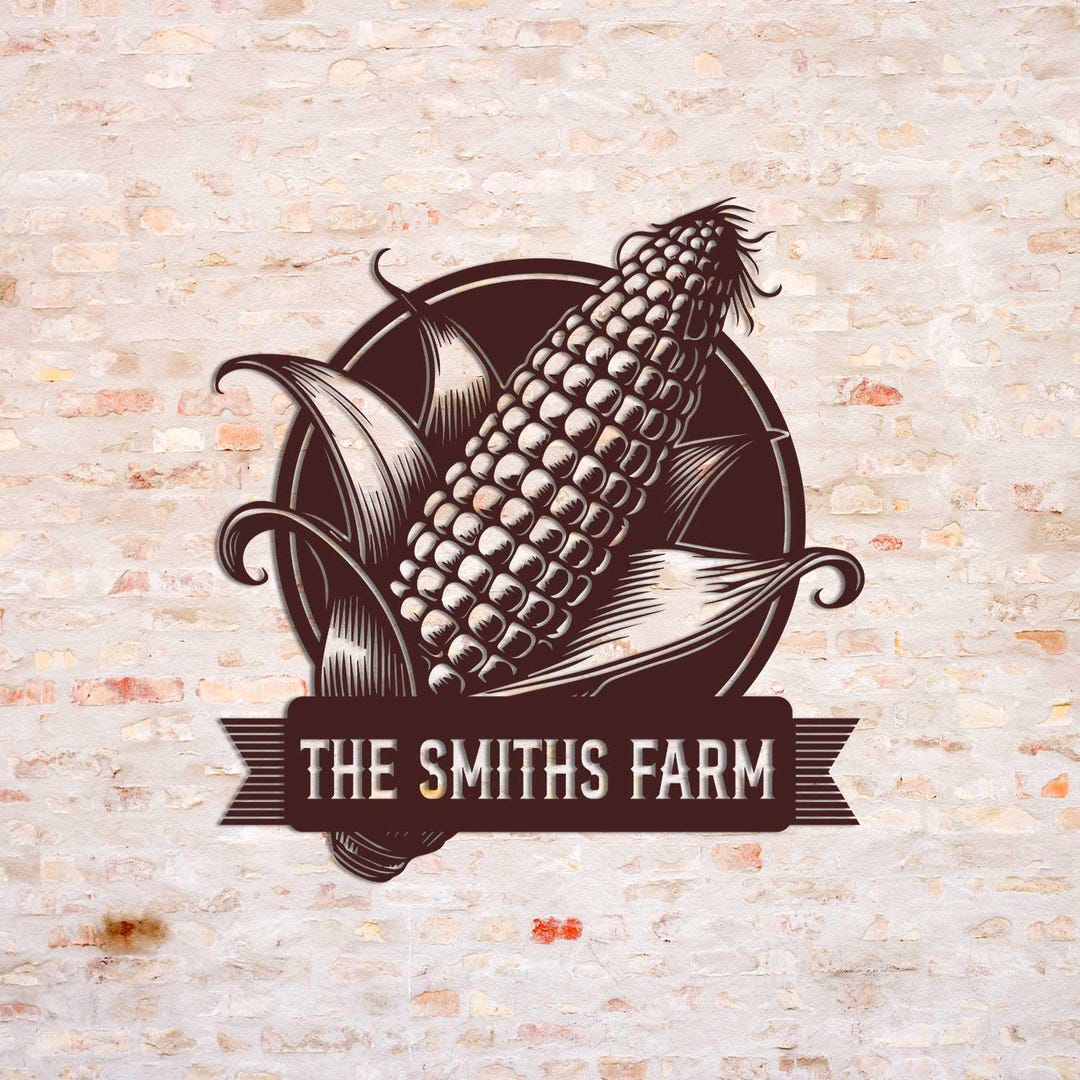 Custom Corn Metal Sign, Vegetable Metal Sign, Corn Farm Outdoor Sign ...