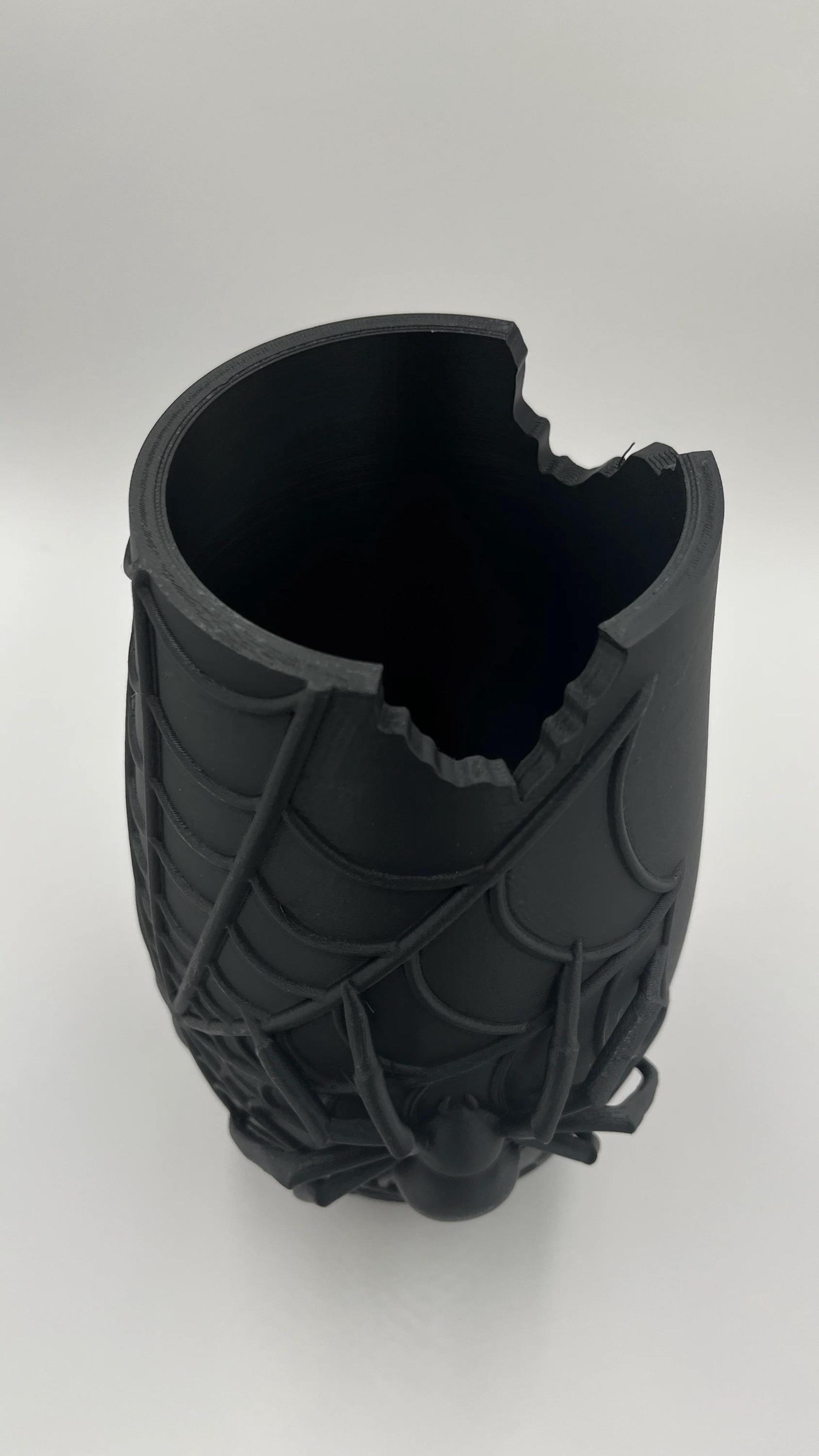 Spider Web Vase - Matte Black - Etsy