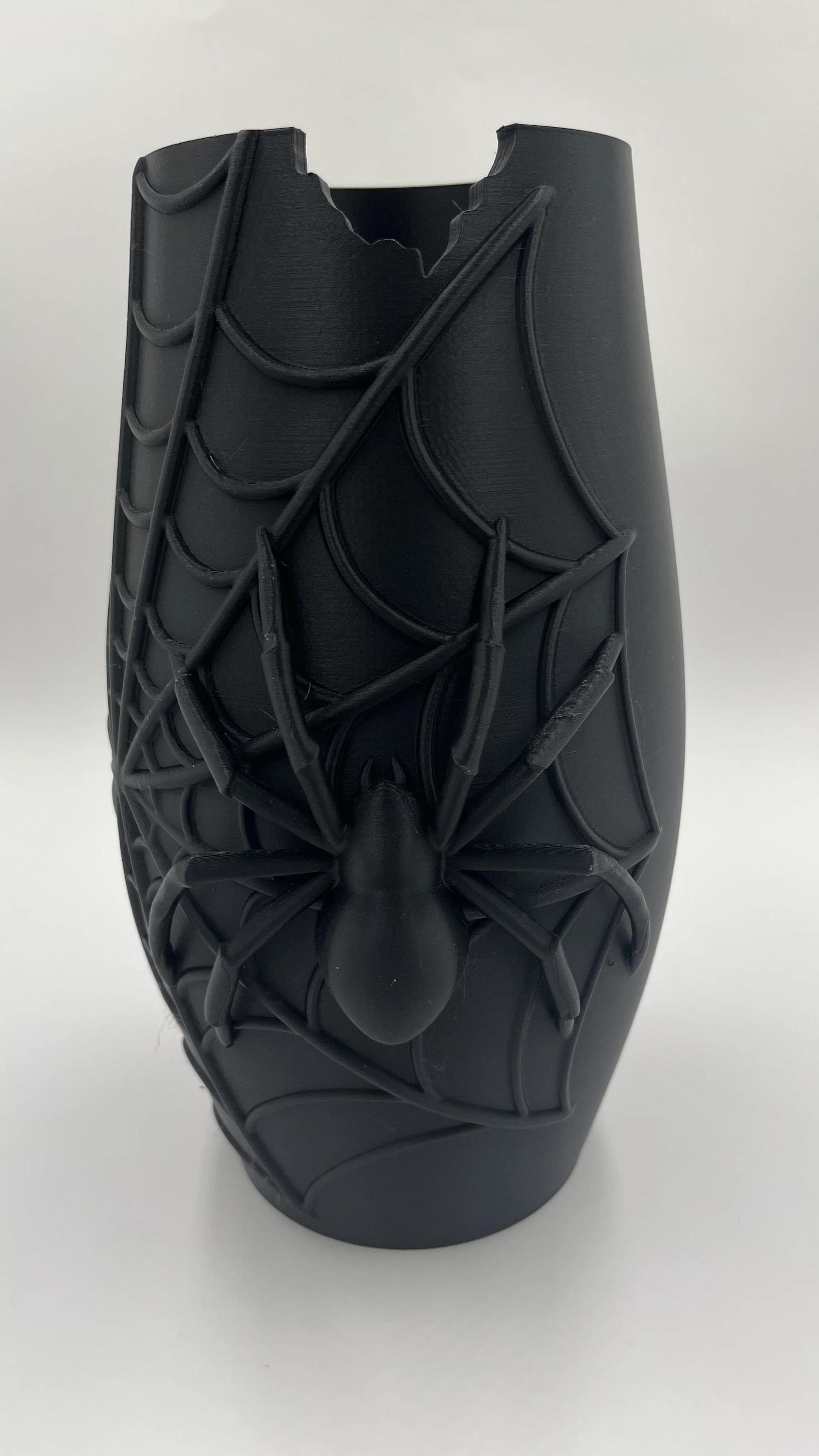 Spider Web Vase - Matte Black - Etsy