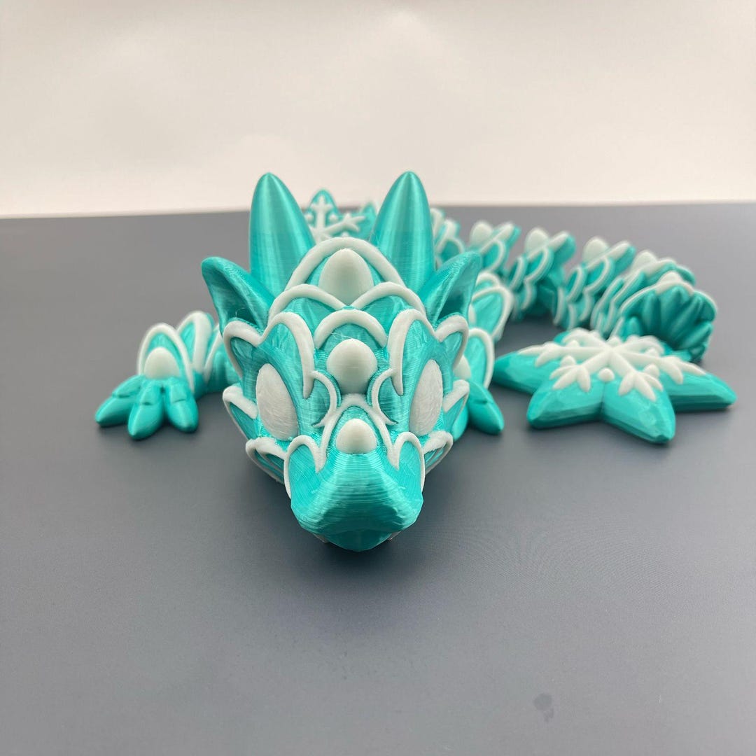 Gingerbread Dragon 17.5" - Detailed 3D Printed Collectible Articulating ...