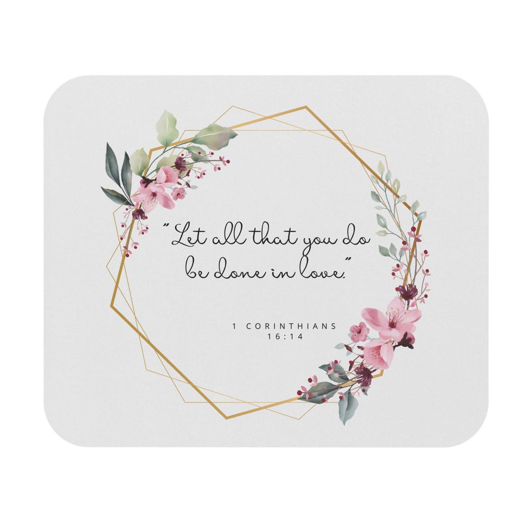 Rectangle Mouse Pad, Bible Scripture Design Office Desk Accessory ...