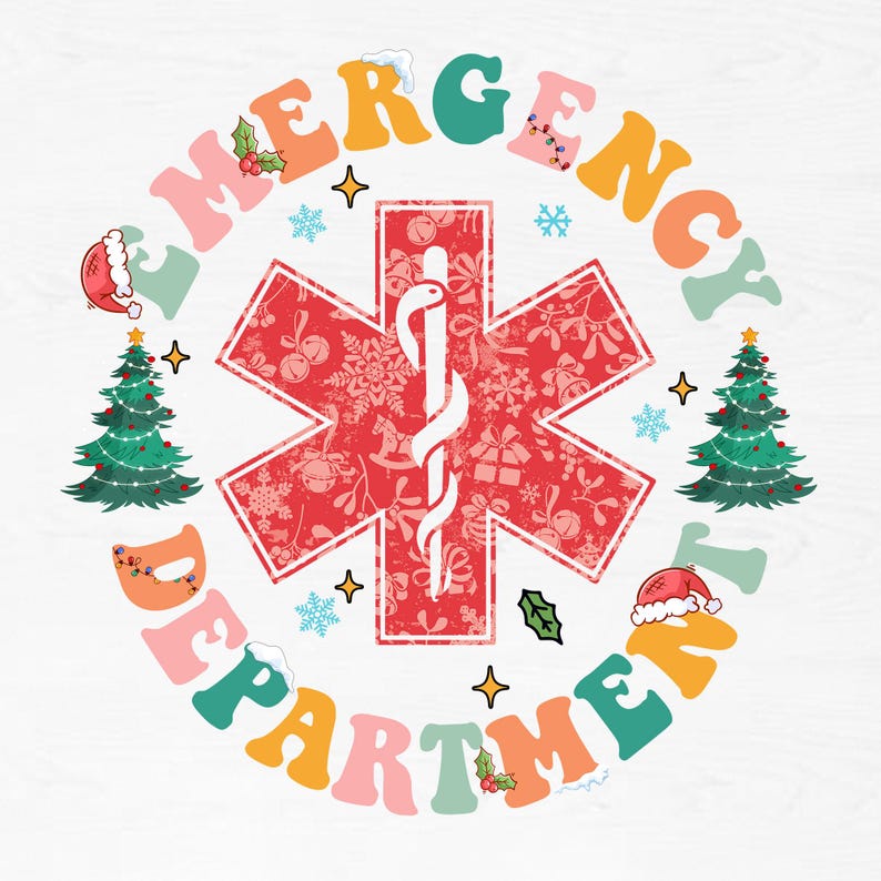 Emergency Department Christmas Png, Nurse Christmas Png, ER Crew Png ...