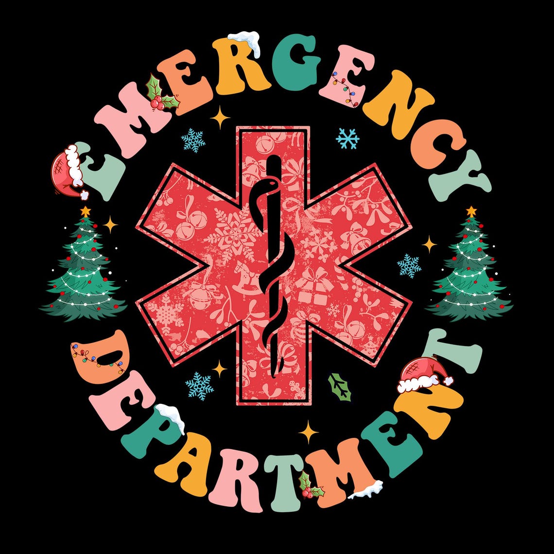 Emergency Department Christmas Png, Nurse Christmas Png, ER Crew Png ...