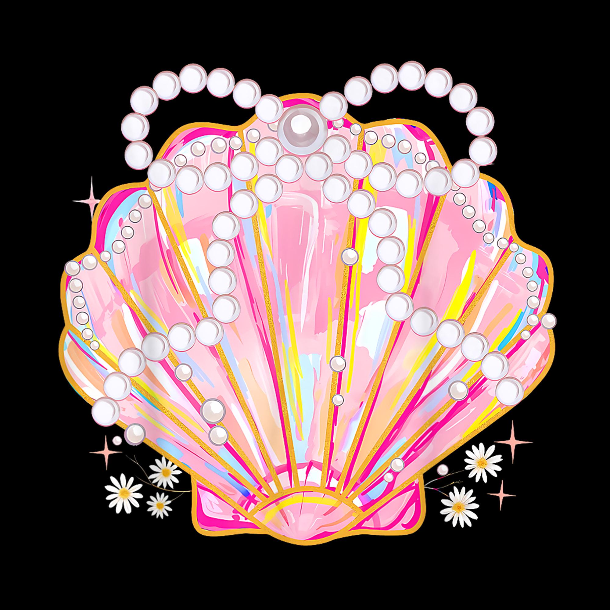 Summer Clam Coquette Png, Coquette Clam Pearl Bow Png, Preppy Summer ...