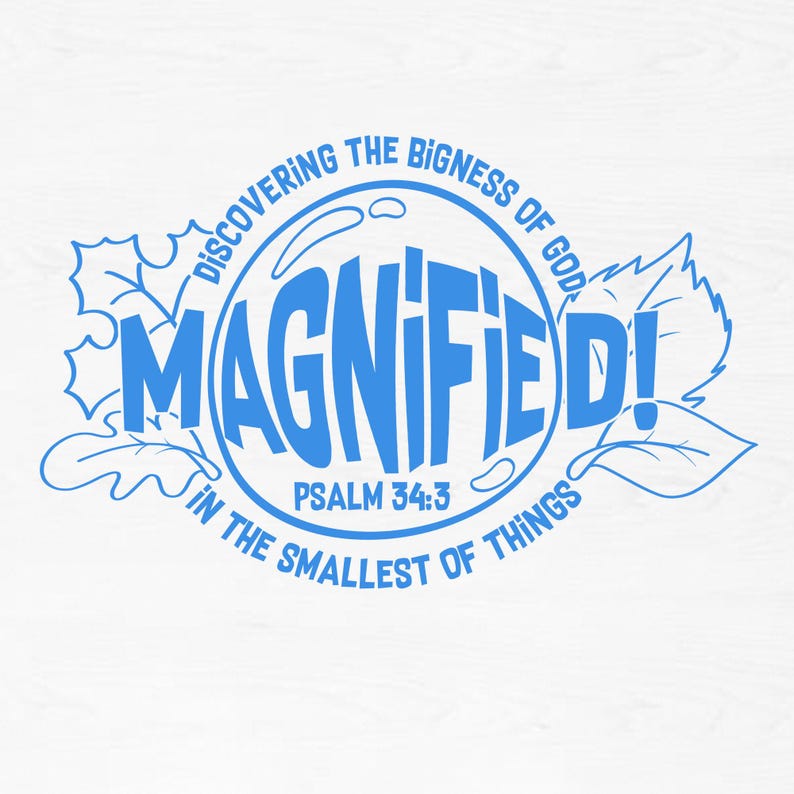 Magnified Vacation Bible School Png, VBS 2025 Png, Bible Verse Png ...