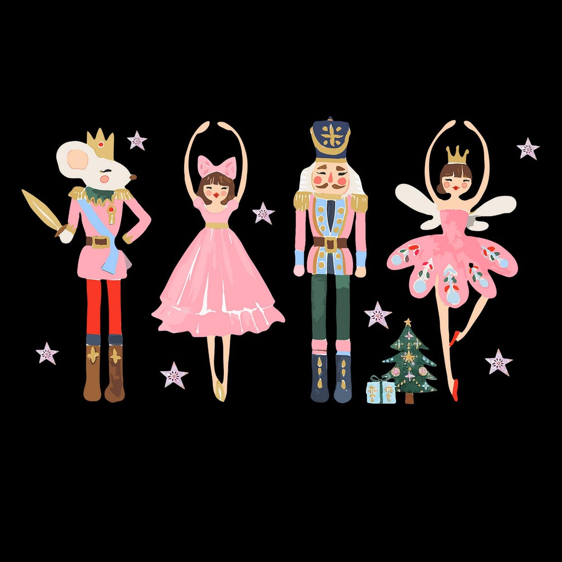 Pink Christmas Nutcracker Ballet Png, Nutcracker Christmas Png, Sugar ...