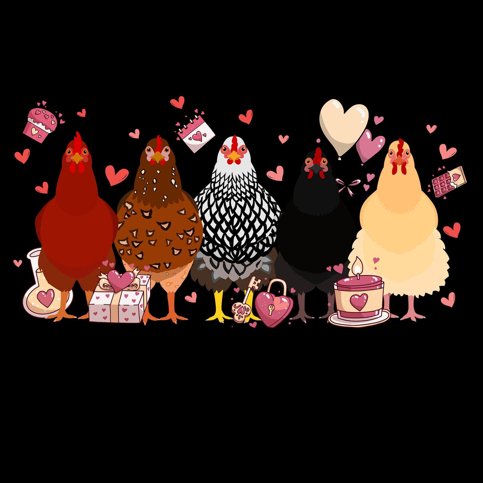 Chicken Valentine PNG, Chicken Lover Png, Love Png, Valentine's Day Png ...