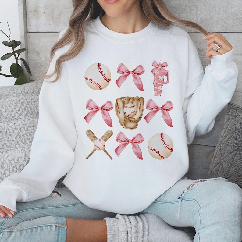 Baseball Coquette Bow Png, Soft Girl Era Png, Pink Bow Baseball Png ...