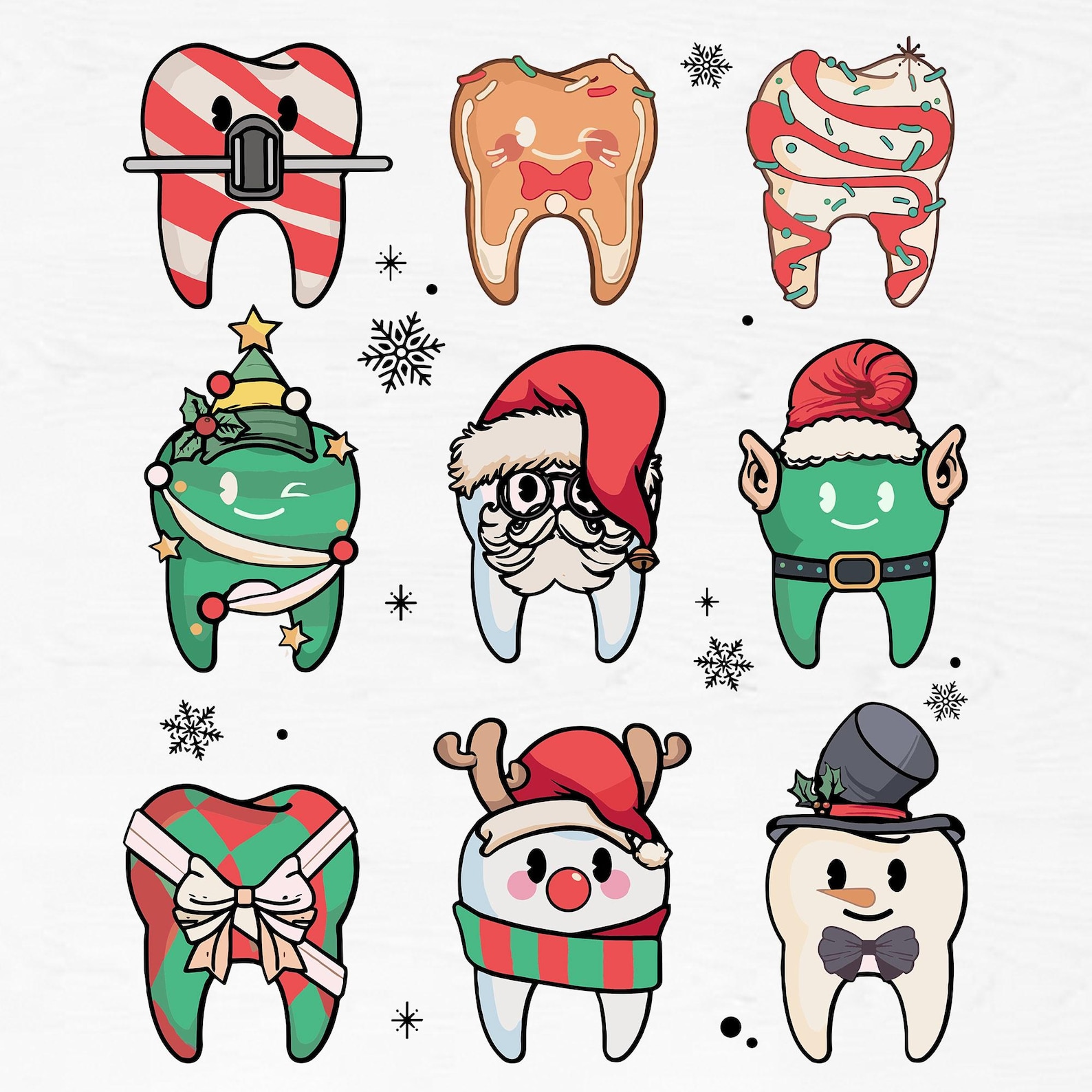 Christmas Teeth Dentist Png, Tooth Christmas Png, Dental Squad ...